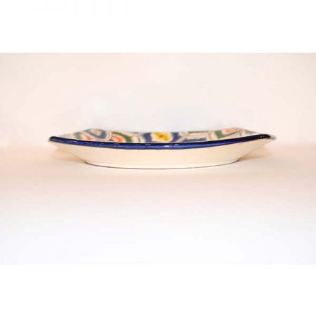 Traditional Ceramic Square Plate Colourful In Design