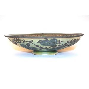 An Elegant Ceramic Royal Plate With Rare Hand-Painted Design